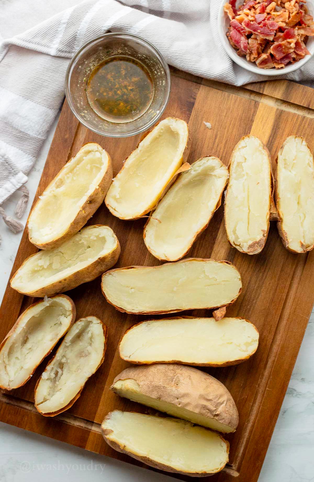 Crispy Baked Potato Skins - I Wash You Dry