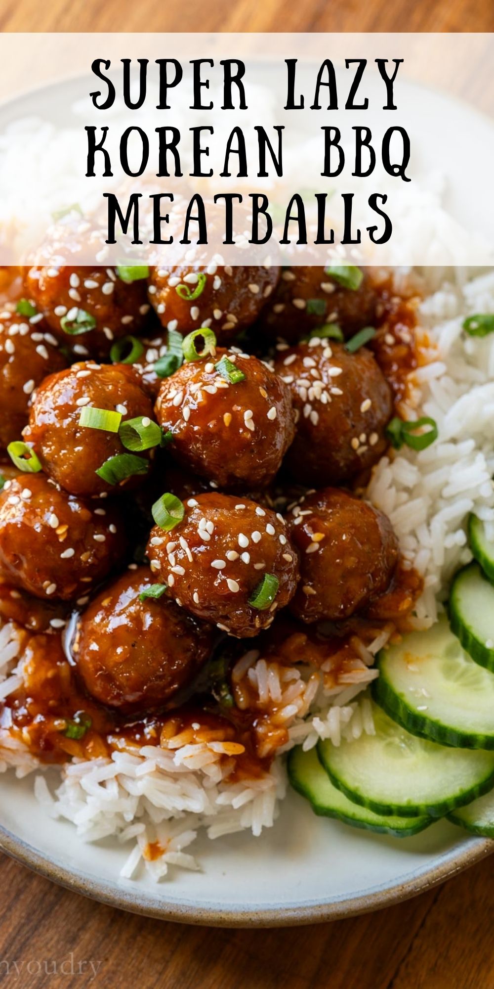 Lazy Korean BBQ Meatballs - I Wash You Dry